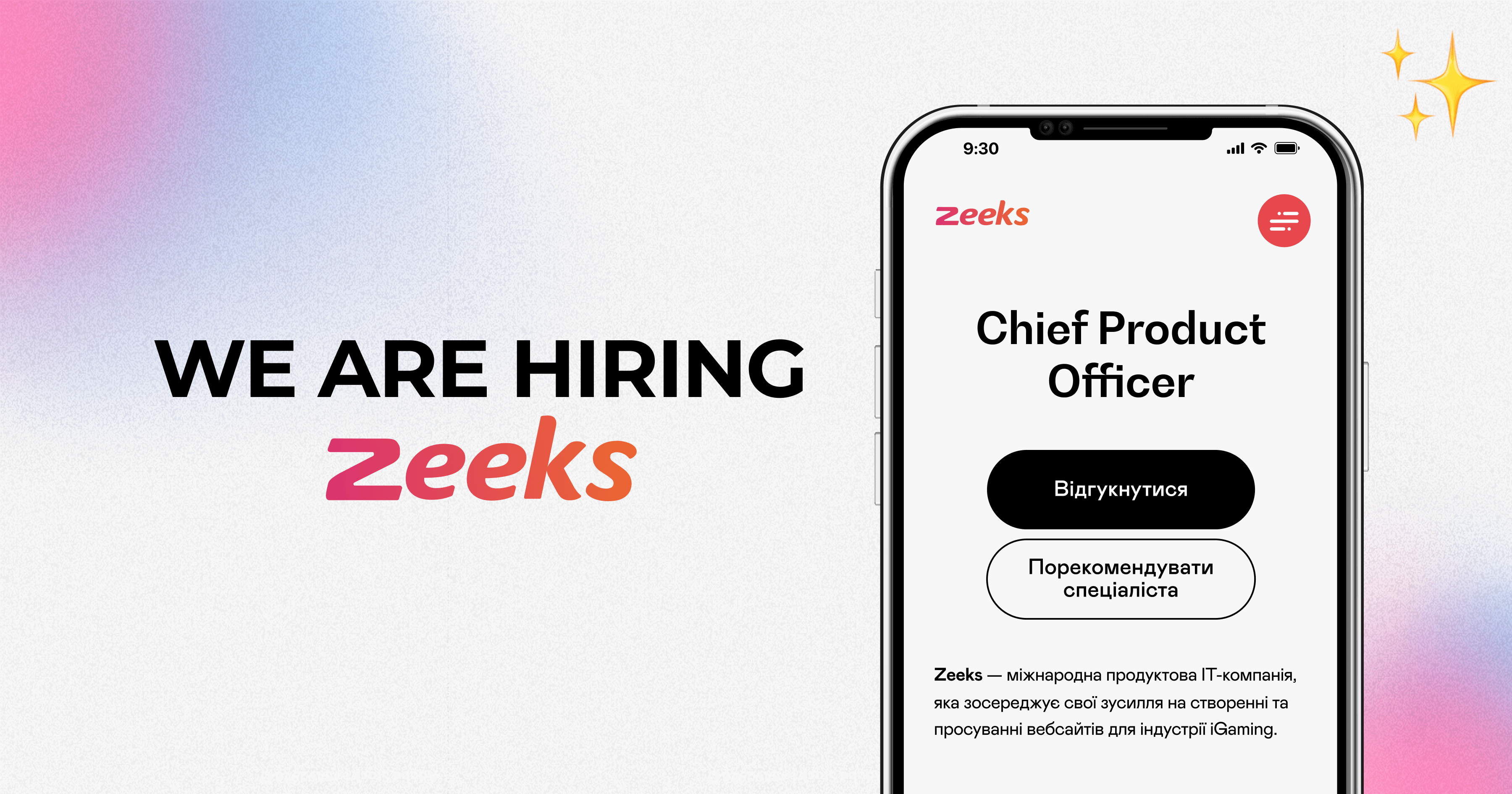 Chief Product Officer - Zeeks